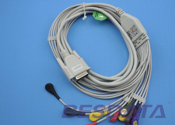 No Resistance EKG Electrode Lead Wires Compatible Nihon Kohden TP7001