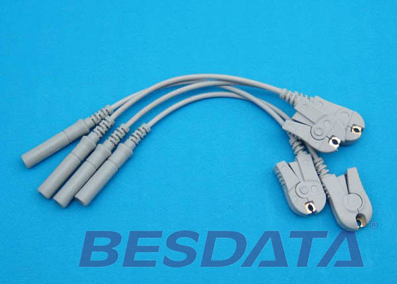 Din 3.0 / Banana 4.0 Plug EKG Adapter Cable To Grabber / Clip Type 10pcs Per Sets