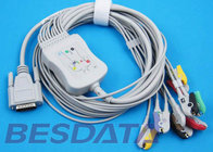 10 Leads ECG EKG Cable IEC Needle / Clip / Banana Electrode Compatible BJ-901D
