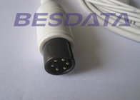 2.0m Gray ECG Patient Cable , Electrodes And Leads Round 6 PIN Connector