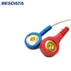 TPU Material PVC TENS ECG EKG Cables shielded Leadwires Customized Cable Snap button IEC Din 1.5mm Plug adapter